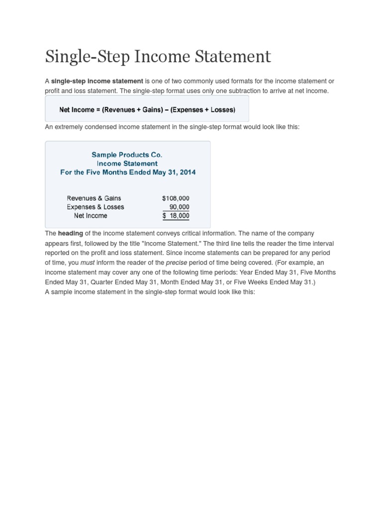 Income Statement | PDF | Income Statement | Expense