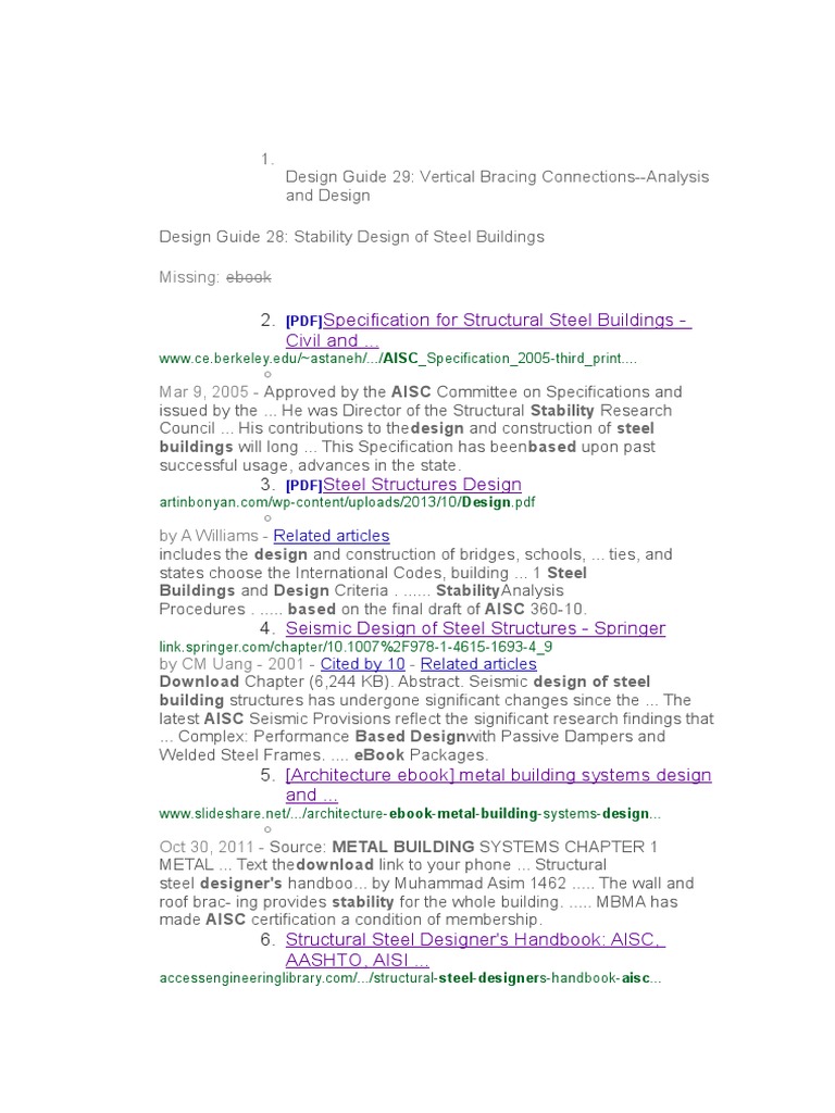 AISC Design Guide 29 Overview | PDF | Art | Computers