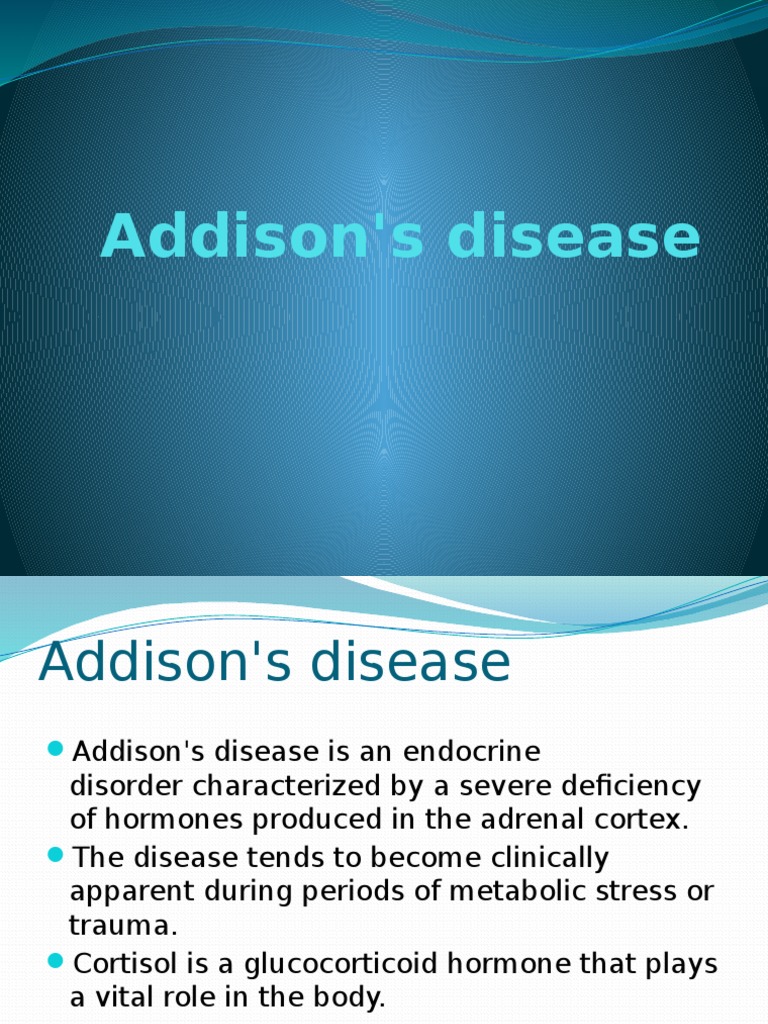 Addisons Disease | PDF | Adrenal Gland | Diseases And Disorders