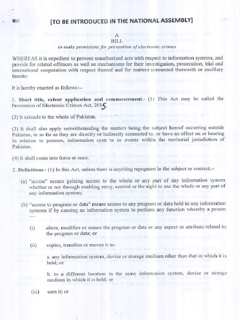 Cybercrime Bill 2015 | PDF