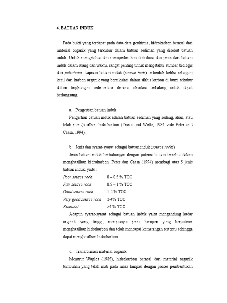 Definisi dan Proses Batuan Induk | PDF