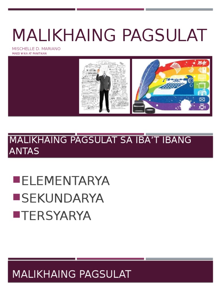 Malikhaing Pagsulat | PDF