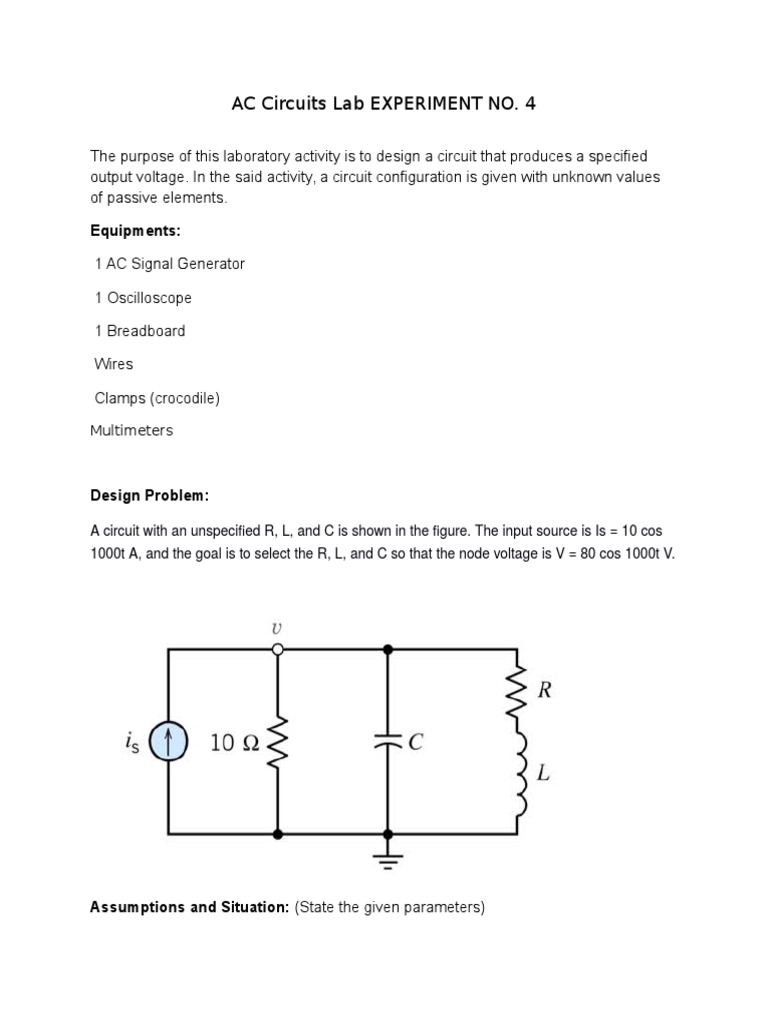 AC Circuit Design for Students | PDF | Electric Power | Manufactured Goods