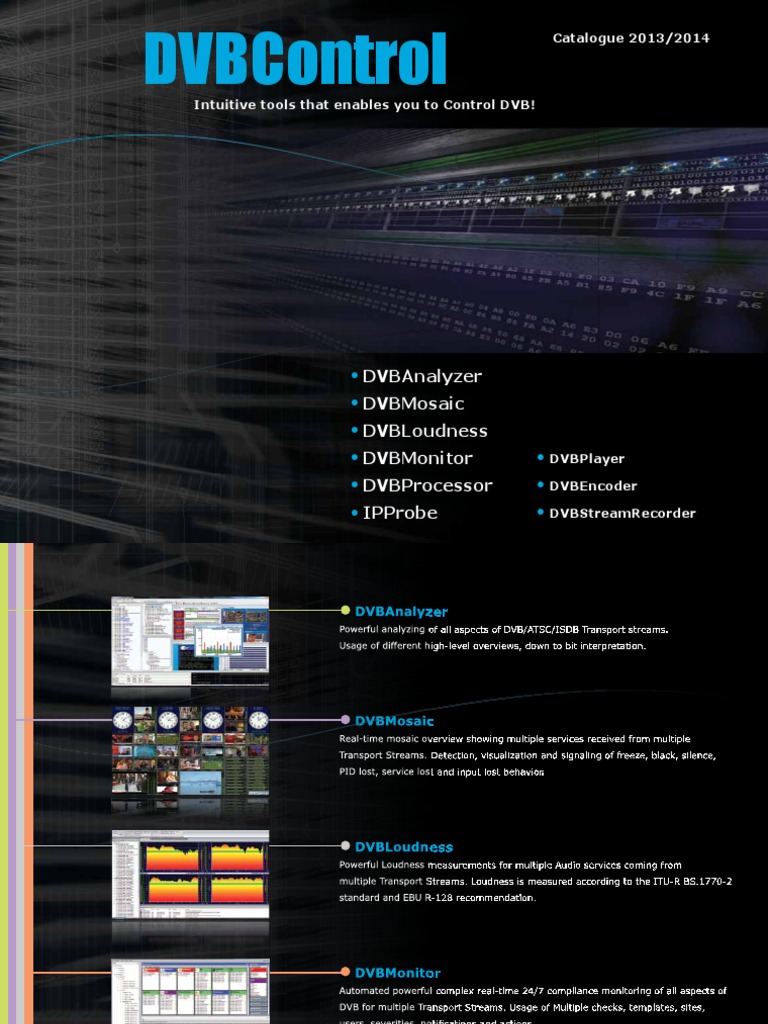 DVBControl Brochure | PDF | Streaming Media | Network Packet