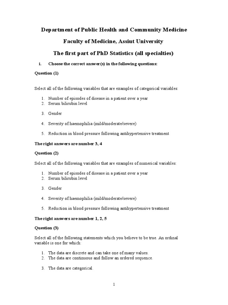 Statistics MCQ | PDF | Student's T Test | Correlation And Dependence