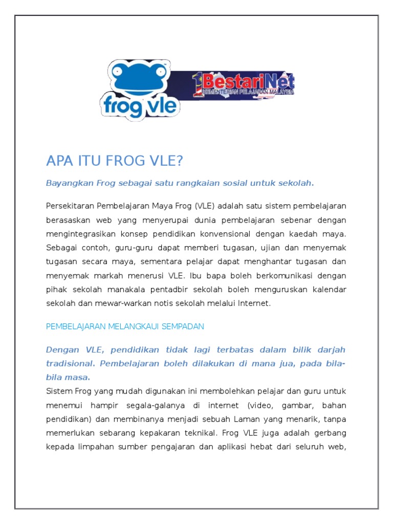 Apa Itu Frog Vle | PDF | Ilmu Sosial | Komputer