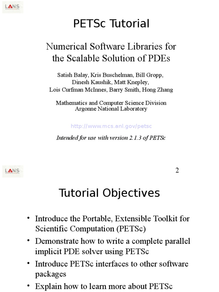 Petsc Tutorials | PDF | Matrix (Mathematics) | Computer Programming