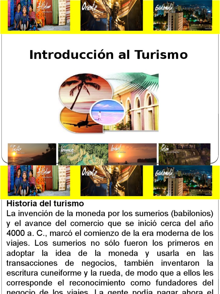 Introduccion Al Turismo | PDF | Turismo | Guatemala