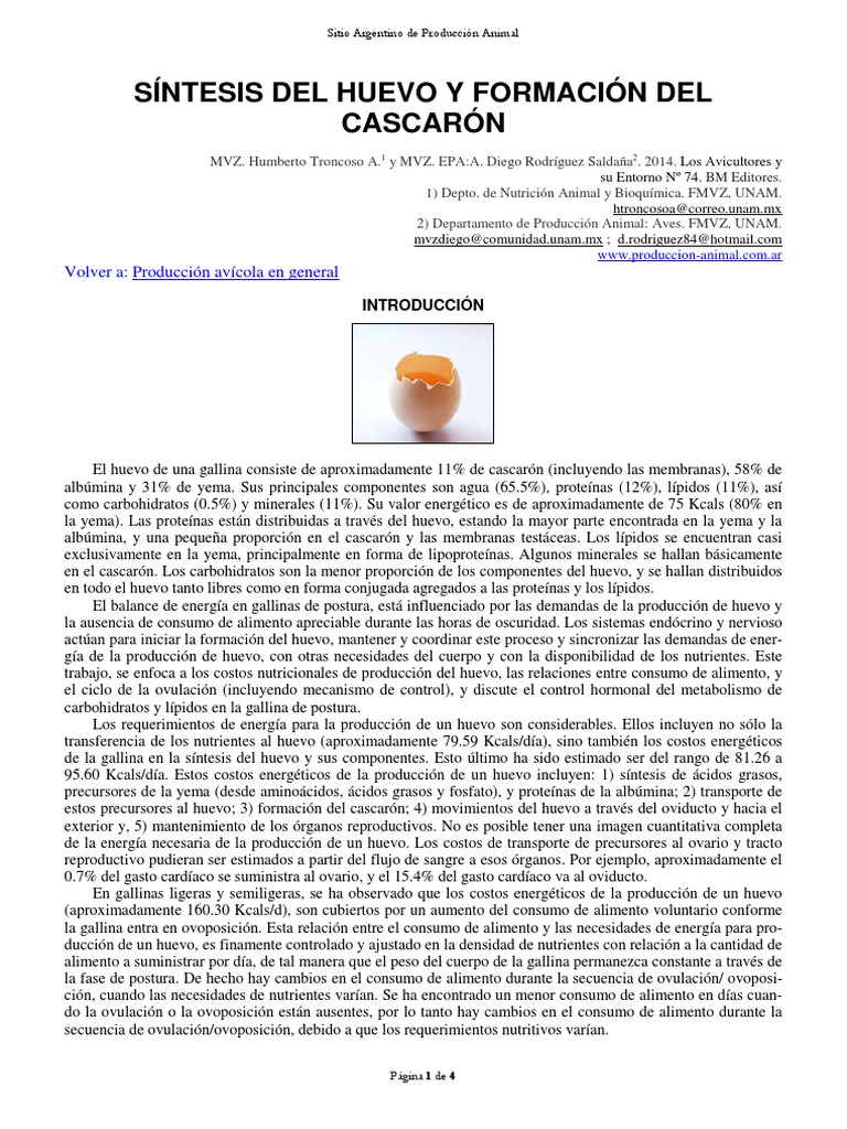 Formación Del Huevo de Gallina | PDF | Hormona luteinizante | Huevo ...