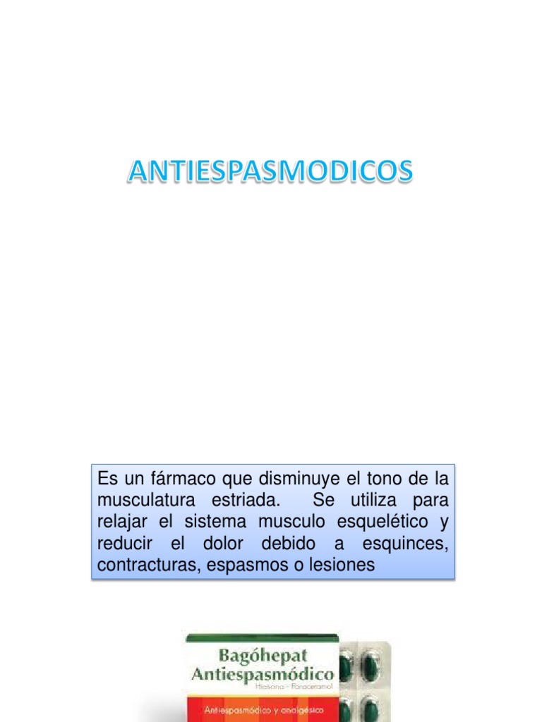 ANTIESPASMODICOS | PDF | Músculo | Drogas