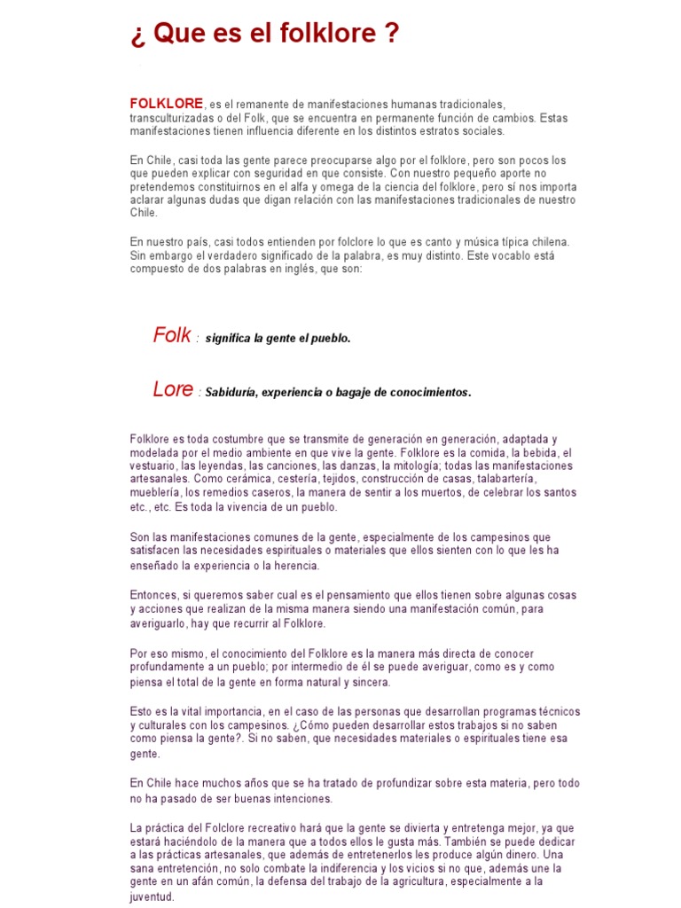 Definición y Significado del Folklore | PDF | Folklore | Science