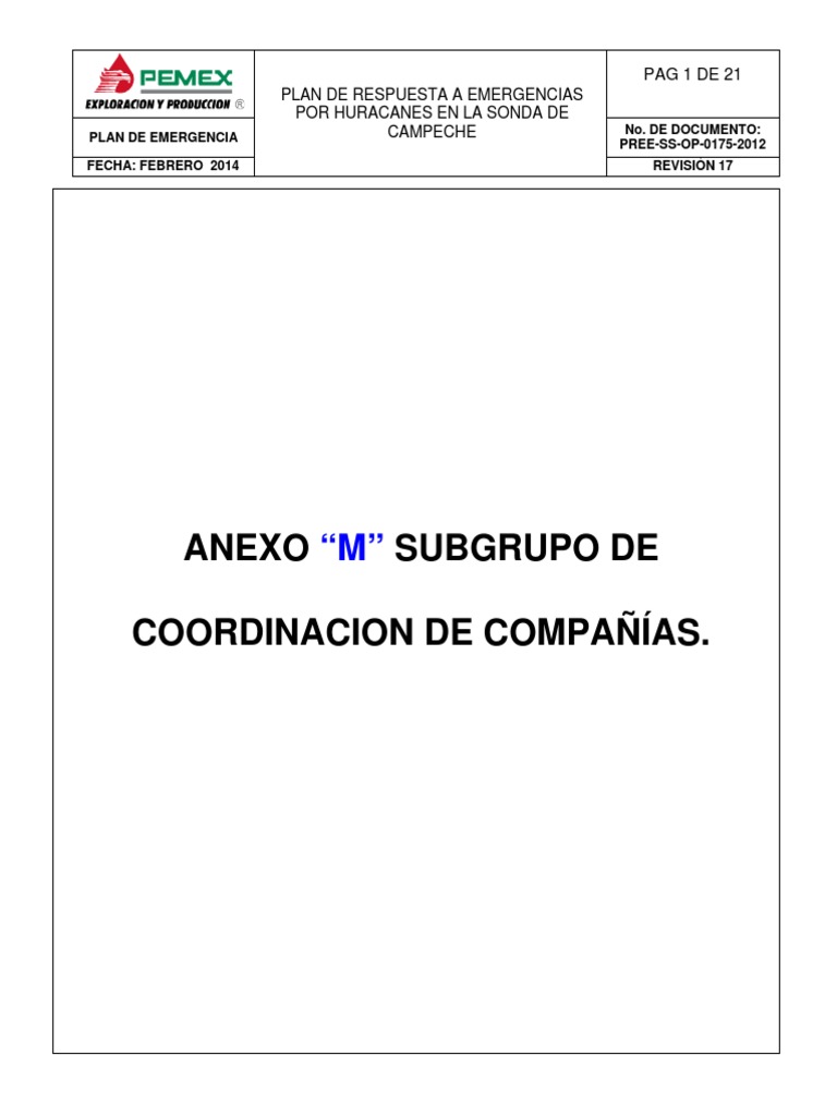 ANEXO M Ver 17 2014 | PDF | Ciclones tropicales | Clima