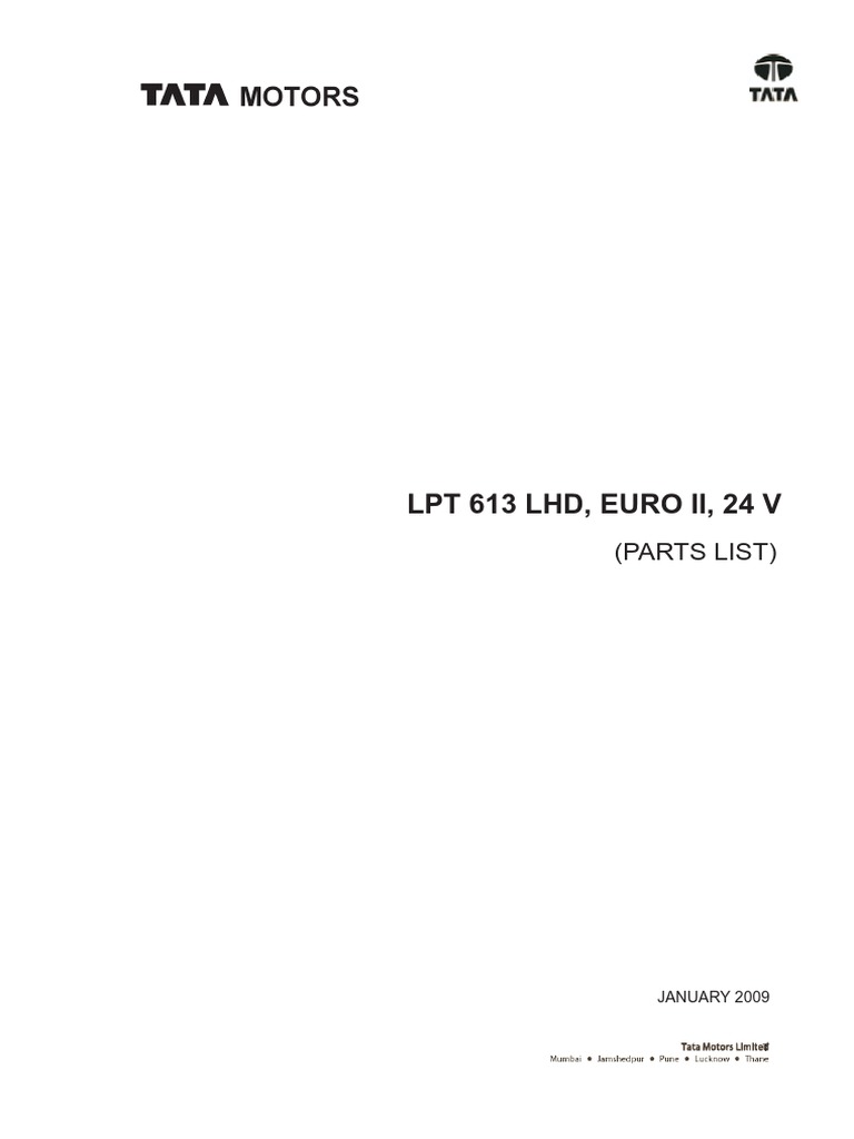 Tata 613 Truck Parts List | PDF | Turbocharger | Truck