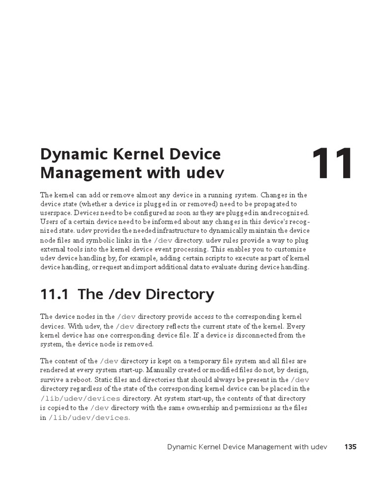 Dynamic Device Management With Udev | PDF | Device Driver | Computer File