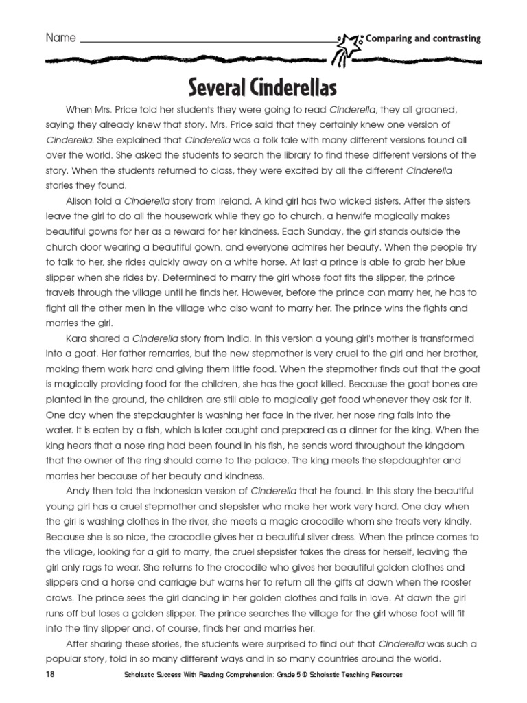 Compare and Contrast | PDF | Cinderella
