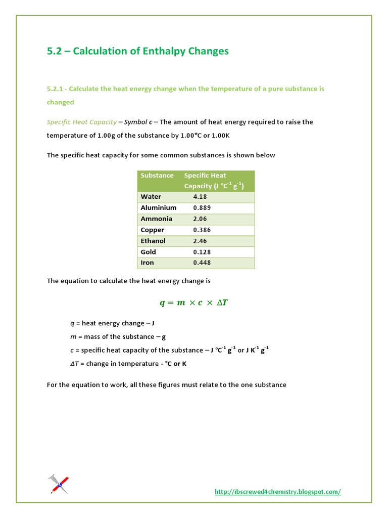 Enthalpy Change Calculations Guide | PDF | Teaching Methods & Materials