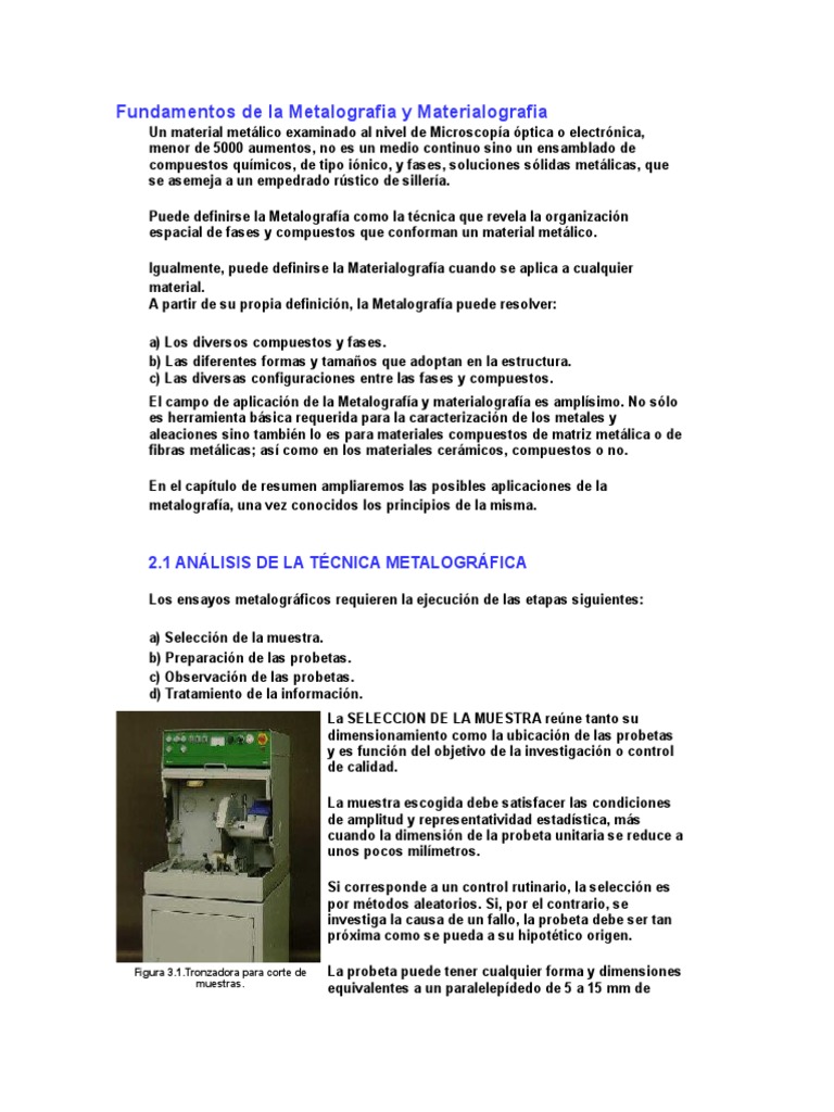 Introducción a la Metalografía | PDF | Microscópio electrónico ...
