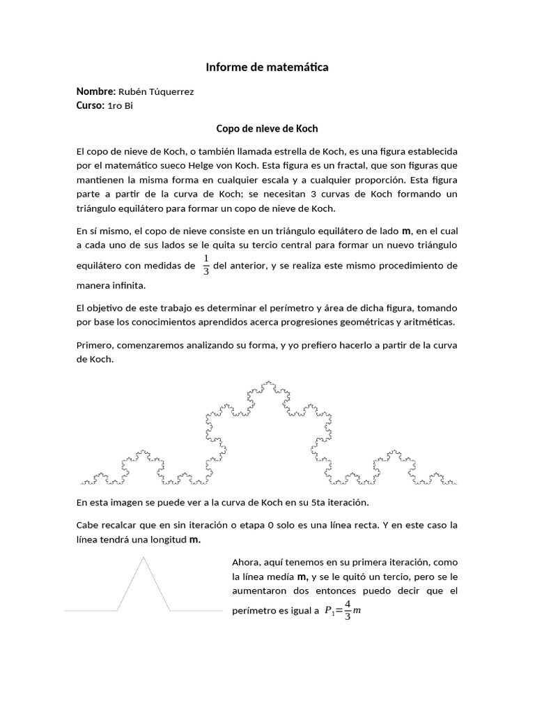 Informe de Matemática