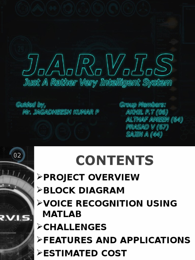 j.a.r.v.i.s project presentatiopn | Speech Recognition ...