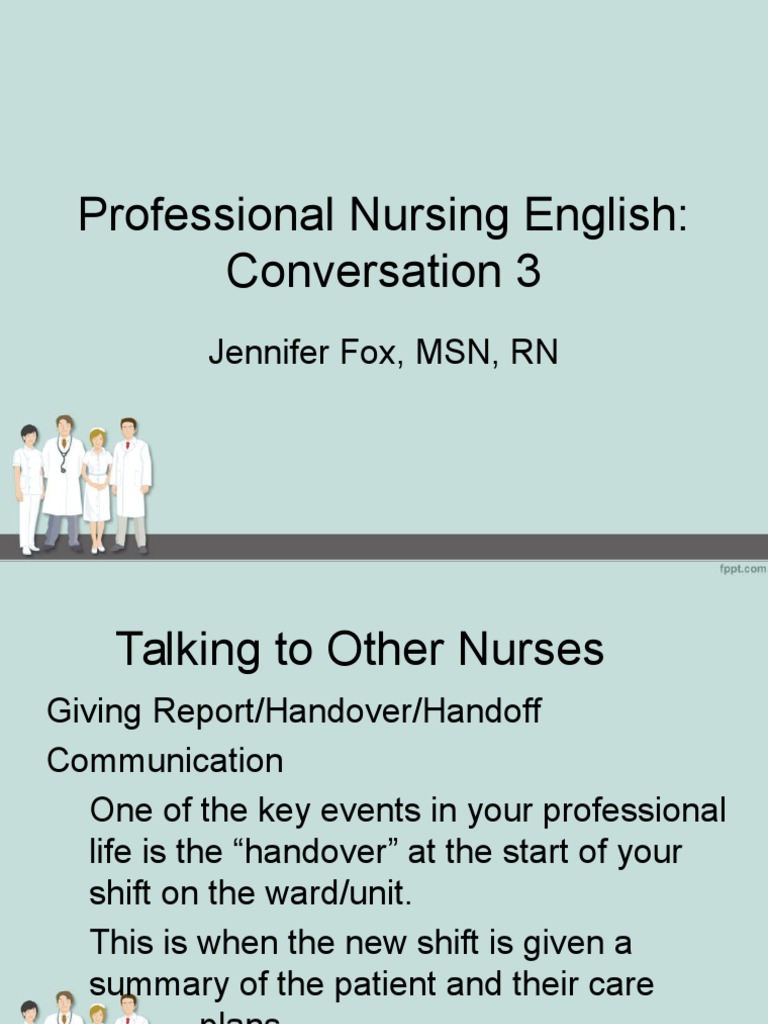 Conversation 2 | Nursing | Patient