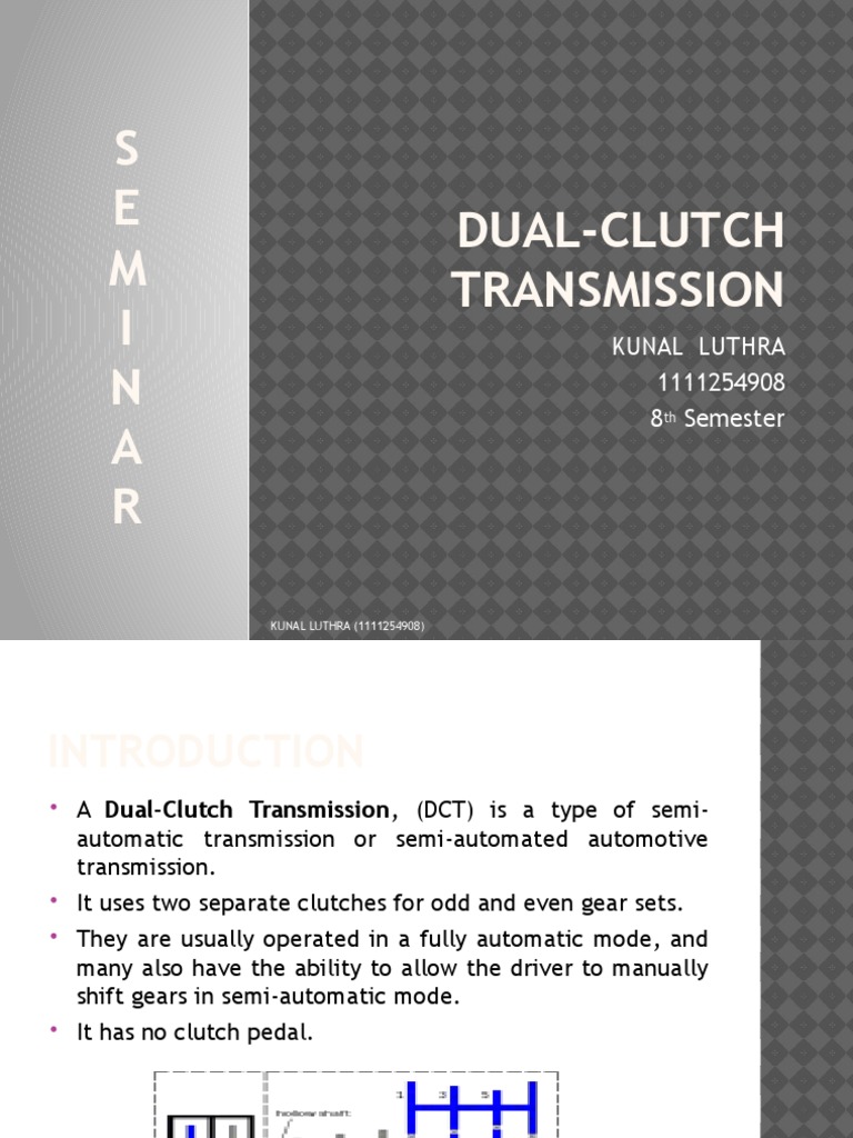 Dual Clutch Transmission | PDF | Automotive Technologies | Motor Vehicle