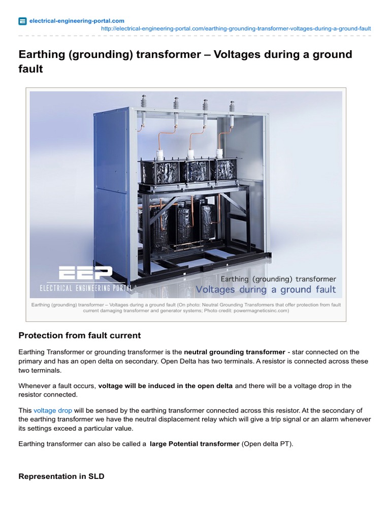 Earthing Grounding Transformer Voltages During A Ground Fault | PDF ...