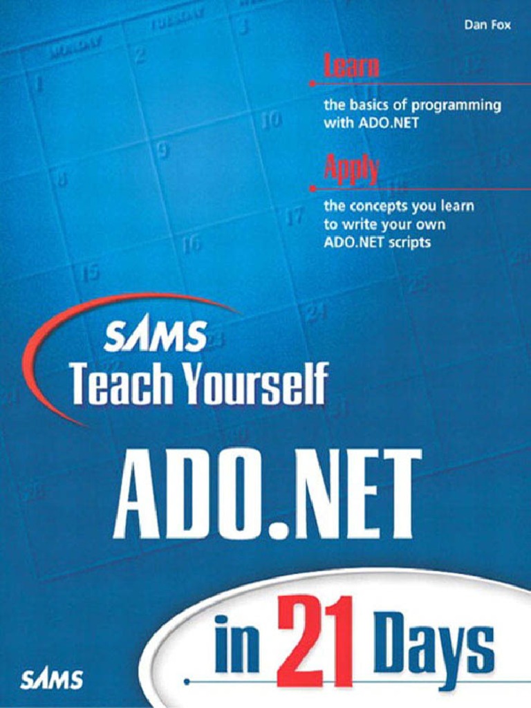 Sams Teach Yourself Ado Net In 21 Days Dan Fox Pdf Pdf Parameter Computer Programming