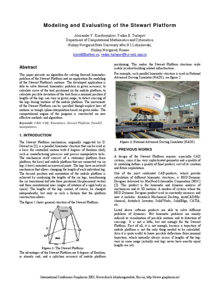 Stewart Platform Resumen Kinematics | PDF | Kinematics | Euclidean Vector