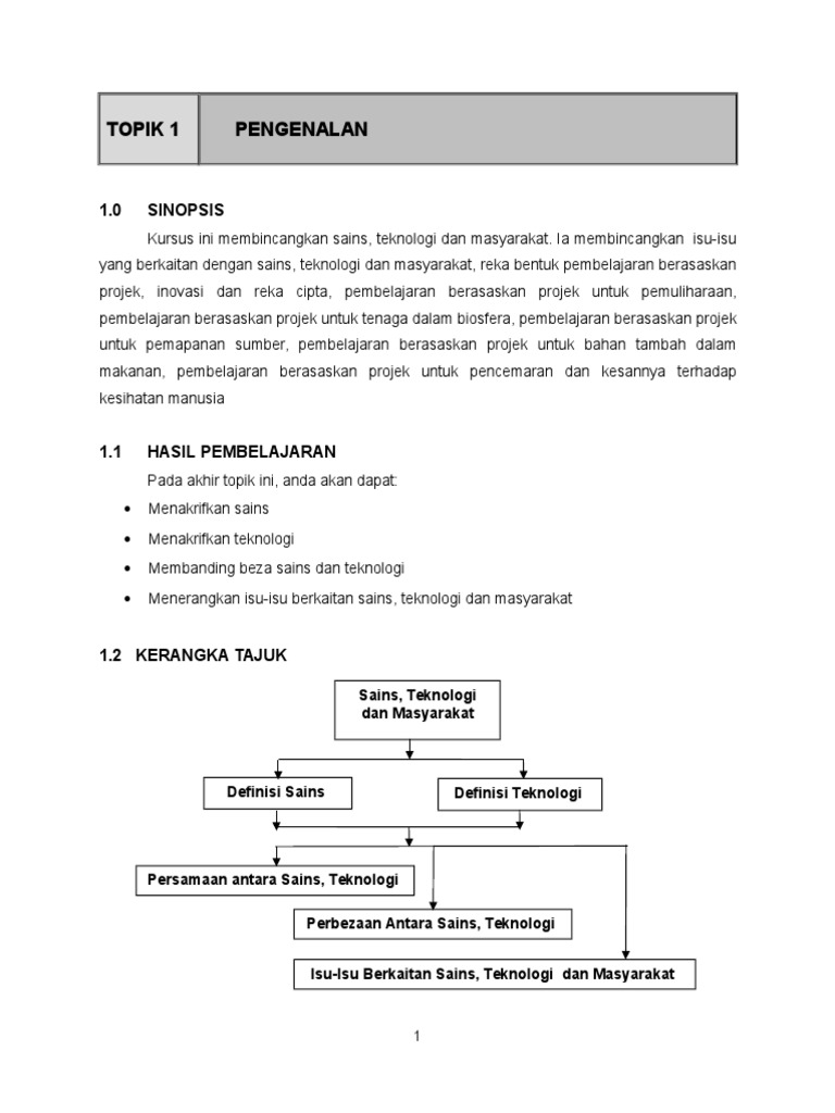 Topik 1 PENGENALAN | PDF