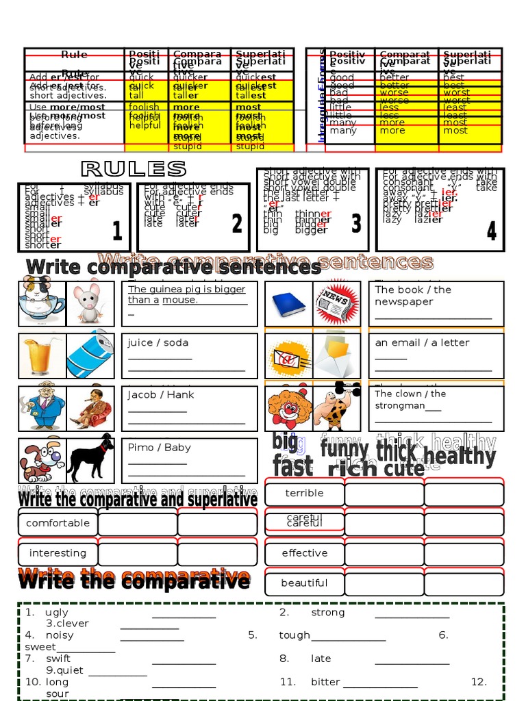 Comparatives and Superlatives | PDF | Rules | Linguistic Typology