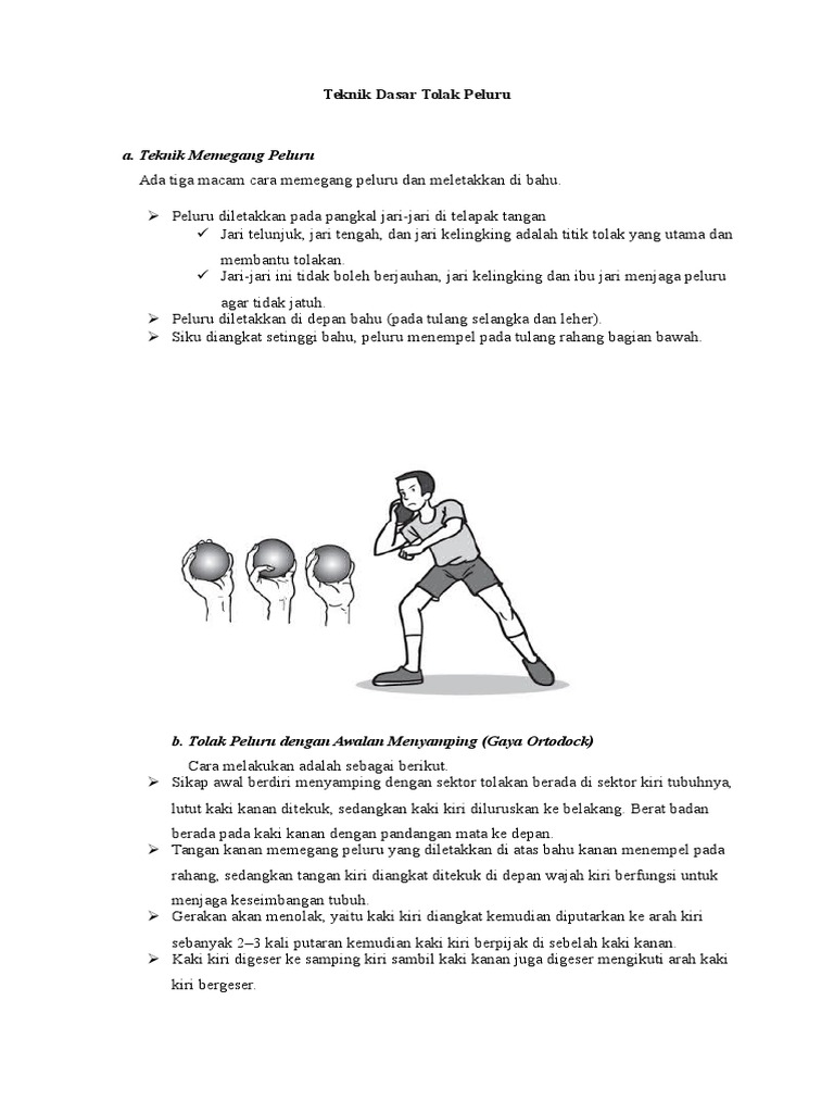 Teknik Dasar Tolak Peluru | PDF