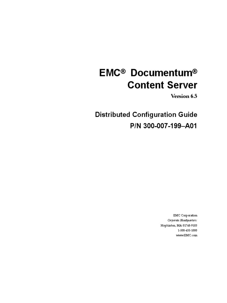 Documentum Distributed Configuration Guide 6 5 Pdf Replication