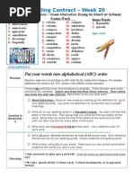 Daily Five Weekly Record 20 Spelling Words | PDF