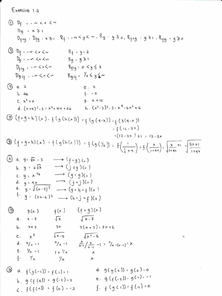 Mathematical Functions and Graphs Analysis | PDF | Science & Mathematics