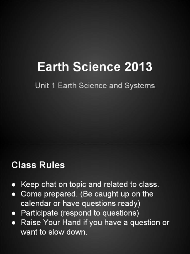 Unit 1 Earth Science and Systems | PDF