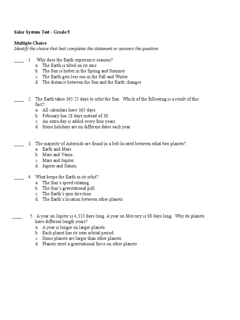 Identify The Choice That Best Completes The Statement or Answers The ...