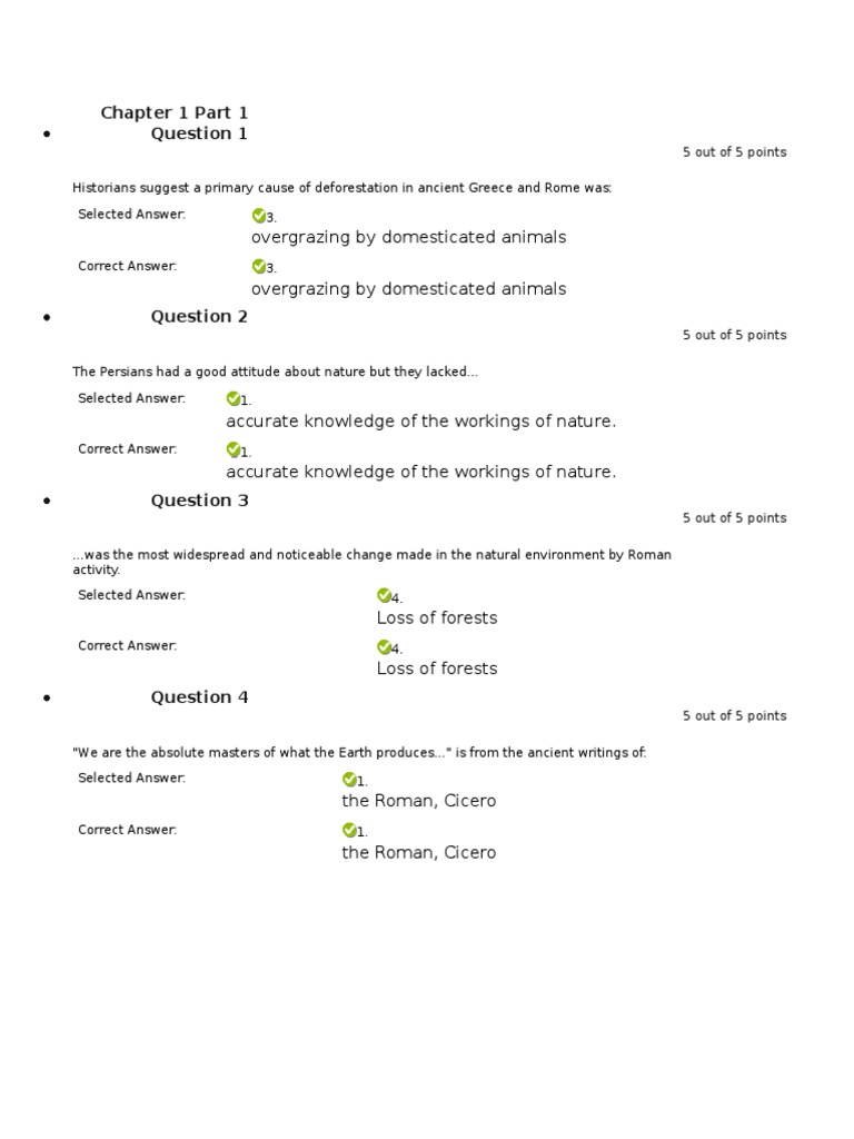 Principles of Sustainability Quiz Question Answers | PDF | Life Cycle ...