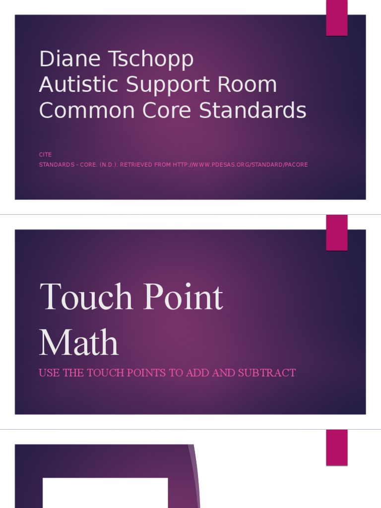 Touch Point Math Addition Guide | PDF | Teaching Methods & Materials ...