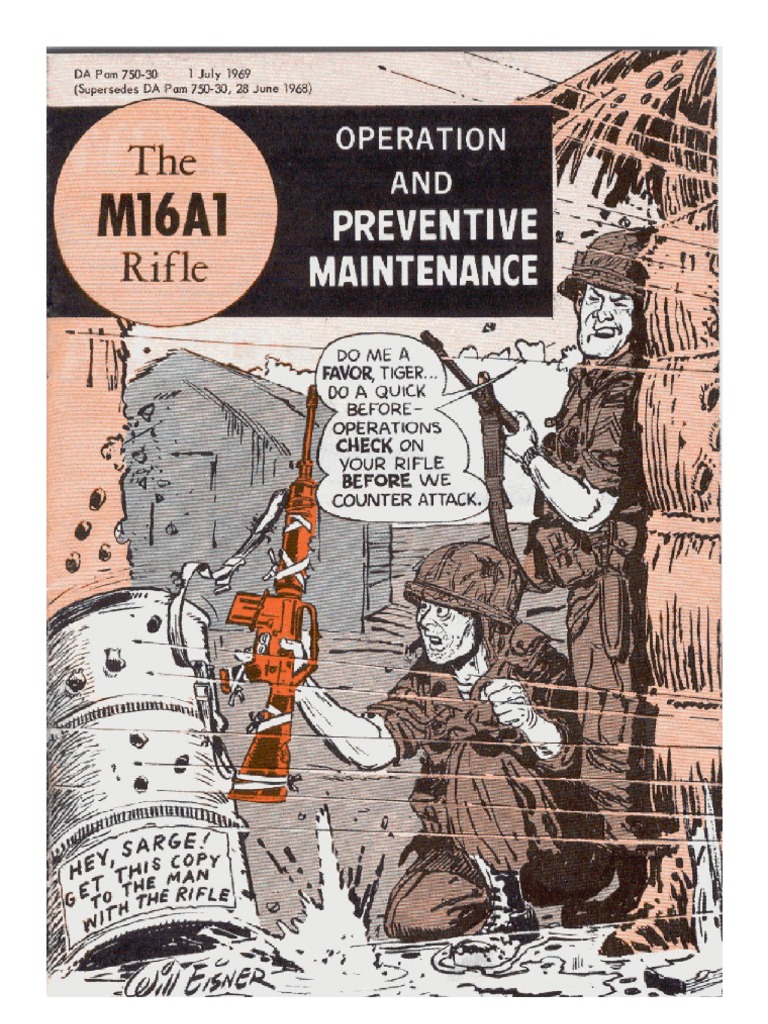 M16A1 Comic Vietnam Era