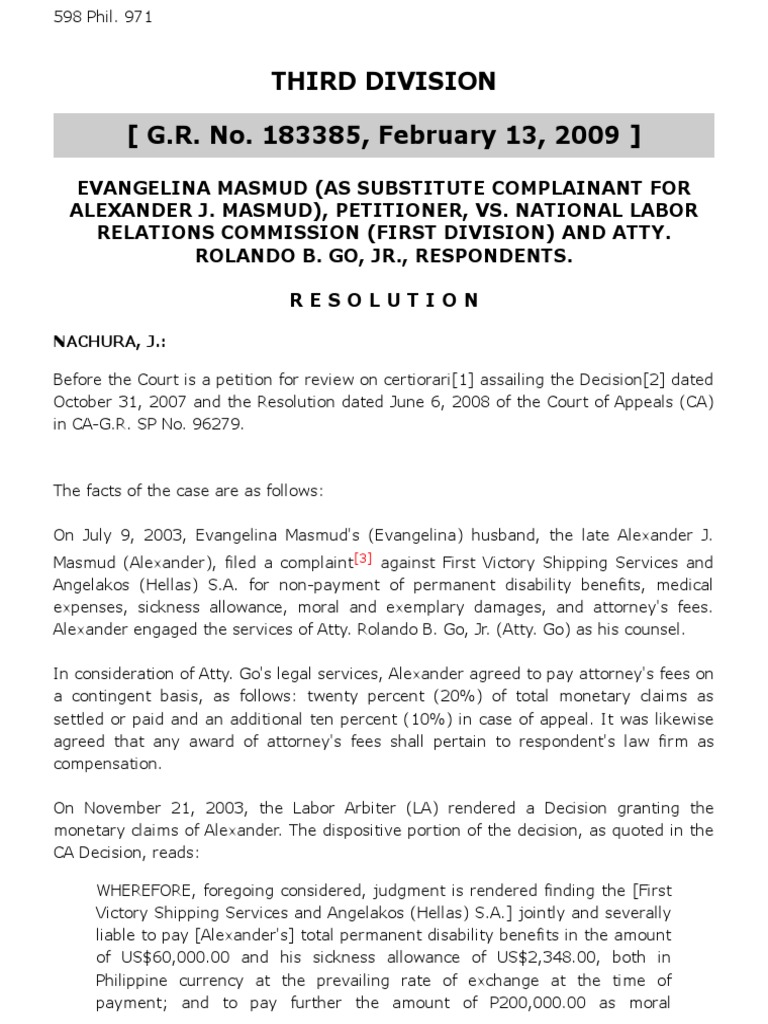 Masmud V NLRC | PDF | Attorney's Fee | Lawyer