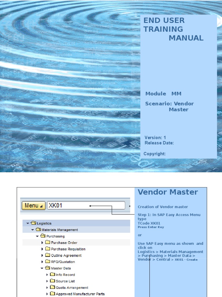 SAP Vendor Master Creation Guide | PDF | Invoice | Computing