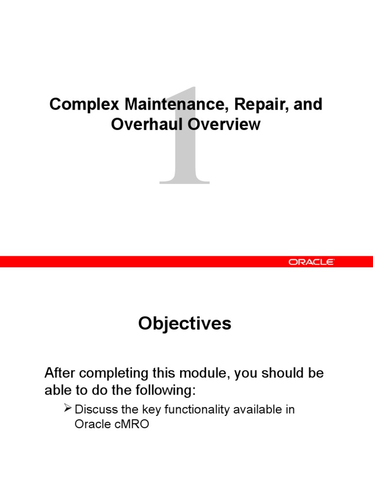 Complex Maintenance, Repair, and Overhaul Overview | PDF | Maintenance ...