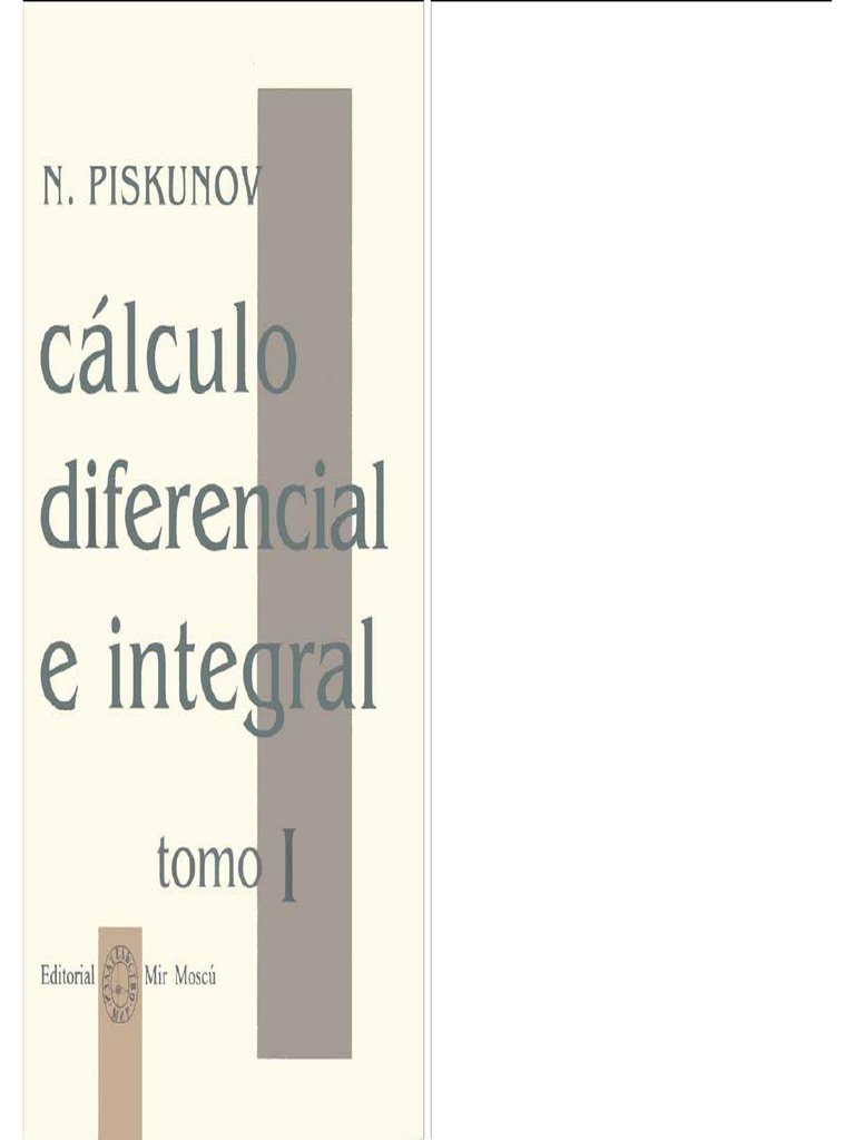 Piskunov Calculo Diferencial e Integral. Tomo I PDF | PDF