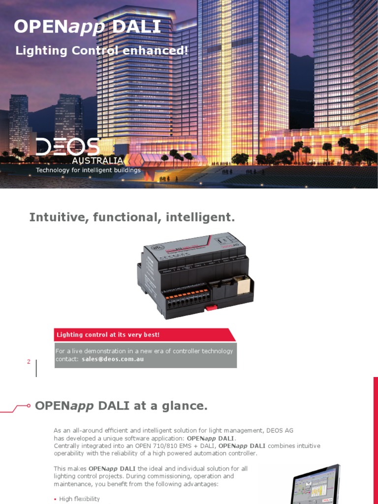 OPENapp DALI: Smart Lighting Control | PDF