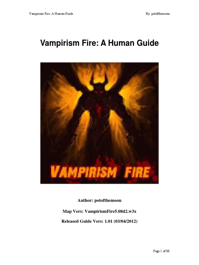 Vampirism Fire Strategy Guide for Humans | PDF | Vampires | Leisure