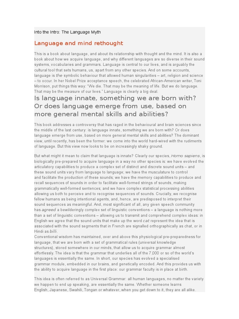 Debunking the Myth of Universal Grammar: Language Emerges from Use ...