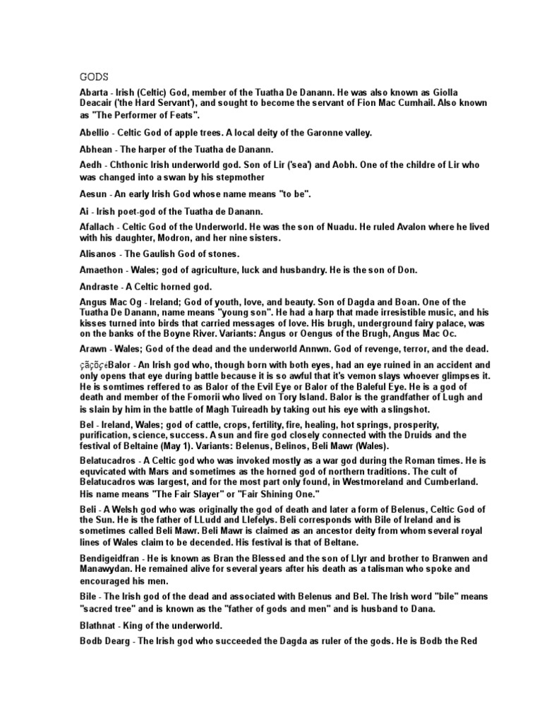 Deuses Gauleses | PDF | Irish Mythology | Celtic Mythology
