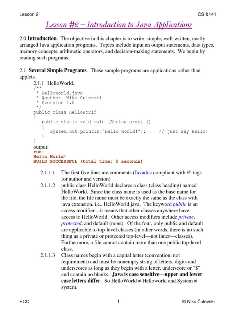 Lesson 2 Cs 141 Data Type Method Computer Programming