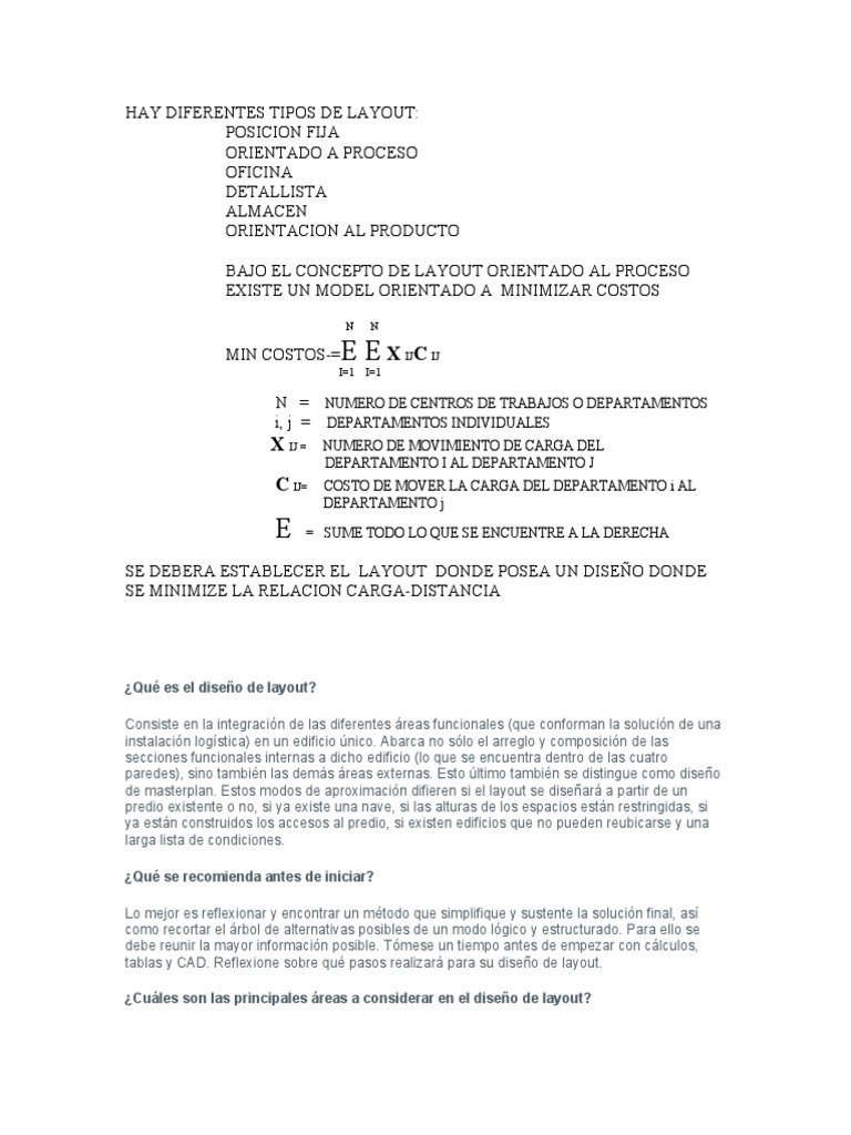 Tipos y Diseño de Layout Eficiente | PDF | Comercio electrónico | Business