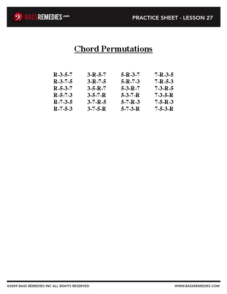 27 Chord Permutations | PDF